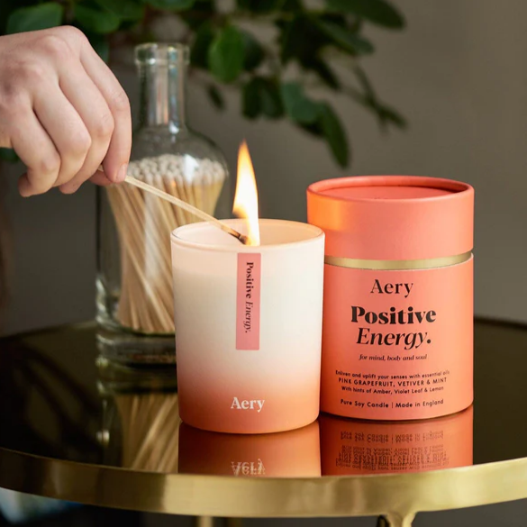 Aery Living - Candles | Positive Energy Scented Candle | Pink Grapefru