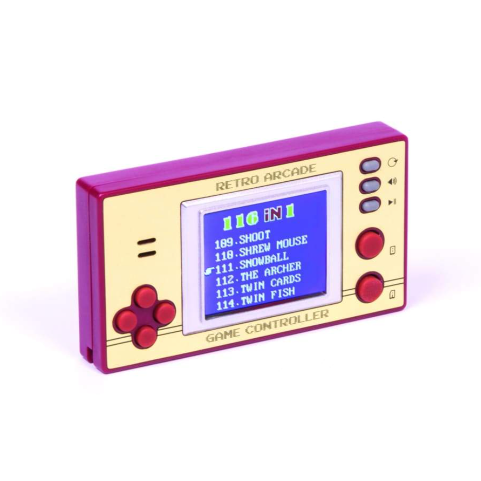 Retro Pocket Game Console With LCD Screen Gold and White – Brand ...